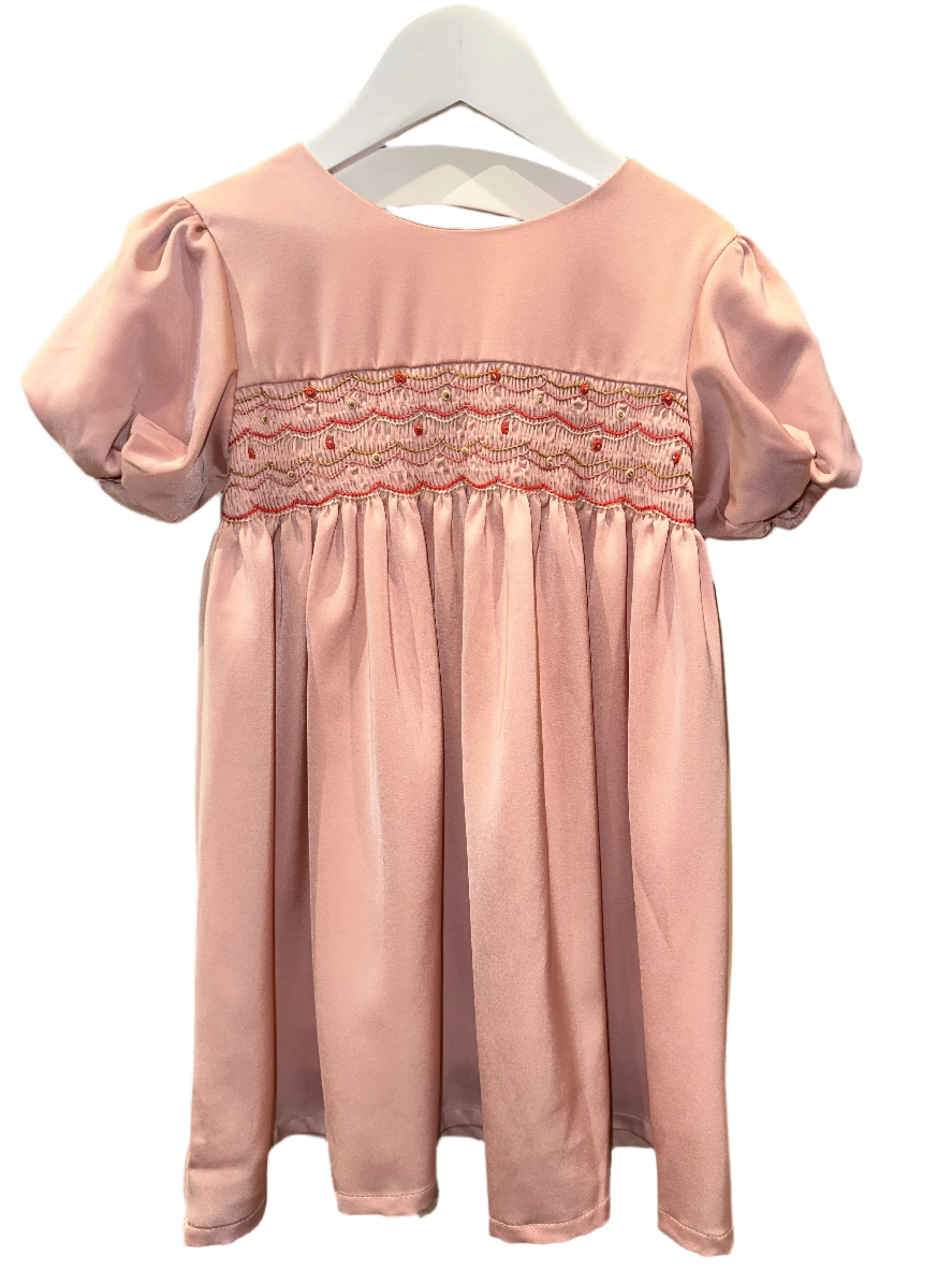 Albetta Garland Pink Handsmocked Party Dress – Stork of Stamford