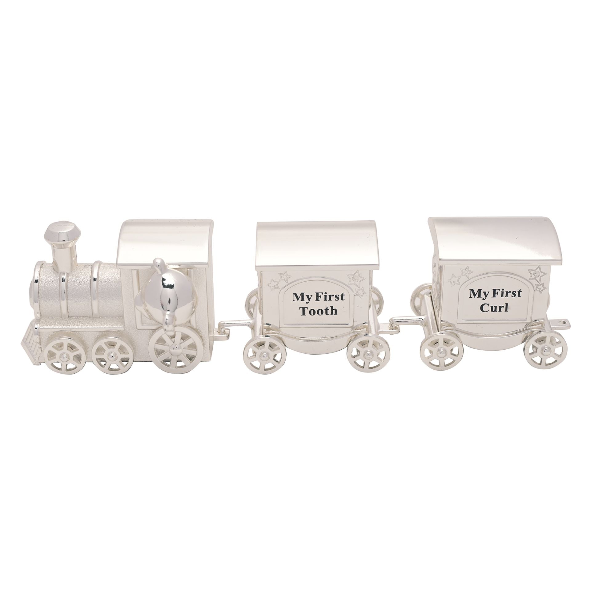 Silverplated First Tooth & Curl Set Train with 2 Carriages – Stork of ...